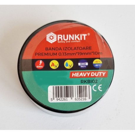 Banda izolatoare premium 19mm 10m RUNKIT RKBI02 - Piese Dacia Online